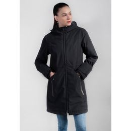 Funktionsparka Polarino, Damen, Gr. 36, schwarz (schwarz (outdoorparka aus nachhaltigem material)), Web, Obermaterial: 100% Polyester. Futter: 100% Polyester. Wattierung: 100% Polyester, sportlich, Langarm verstellbar,mit Riegel Rippstrickbündchen mit verstellbarem Klettverschluss, Jacken, wasserdicht, atmungsaktiv & winddicht. Wassersäule 3000mm, Topseller