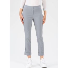 3/4-Hose Stehmann "Igor", Damen, Gr. 40, N-Gr, silber, Web, Obermaterial: 72% Viskose, 25% Polyamid, 3% Elasthan, casual, figurbetont, Hosen, in Größen 32 bis 52