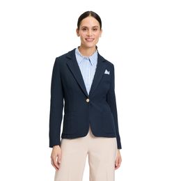 Kurzblazer Betty Barclay "Betty Barclay Kurzblazer langarm" Gr. 36, blau (dunkelblau), Damen, Obermaterial: 69% Polyester, 29% Viskose, 2% Elasthan., Blazer, Material