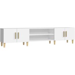 vidaXL - TV-Schrank Weiß 180x31,5x40 cm Holzwerkstoff