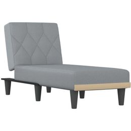 Chaiselongue Hellgrau Stoff vidaXL