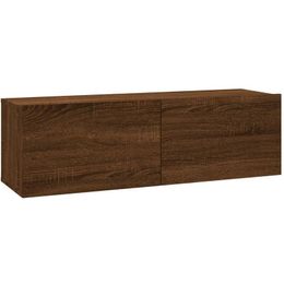 vidaXL - TV-Wandschrank Braun Eiche 100x30x30 cm Holzwerkstoff