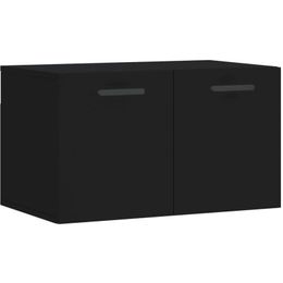 vidaXL - Wandschrank Schwarz 60x36,5x35 cm Holzwerkstoff