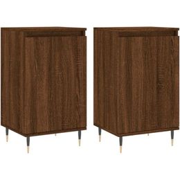 Sideboards 2 Stk. Braun Eichen-Optik 40x35x70 cm Holzwerkstoff vidaXL