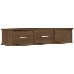 vidaXL - Wandschrank Braun Eichen-Optik 88x26x18,5 cm Holzwerkstoff