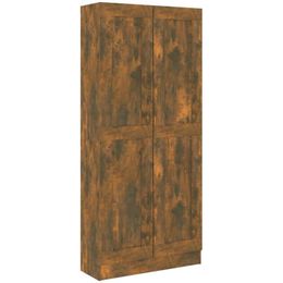 vidaXL - Bücherschrank Räuchereiche 82,5x30,5x185,5 cm Holzwerkstoff