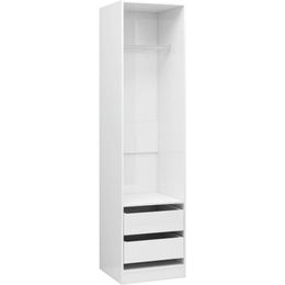 Kleiderschrank mit Schubladen Hochglanz-Weiß 50x50x200 cm vidaXL