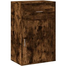 vidaXL - Beistellschrank Räuchereiche 56,5x39x90 cm Holzwerkstoff