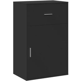 vidaXL - Beistellschrank Schwarz 56,5x39x90 cm Holzwerkstoff