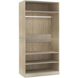 Kleiderschrank Sonoma-Eiche 100x50x200 cm Holzwerkstoff vidaXL