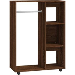 vidaXL - Kleiderschrank Braun Eichen-Optik 80x40x110 cm Holzwerkstoff