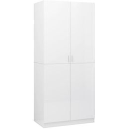 Kleiderschrank Hochglanz-Weiß 90x52x200 cm Holzwerkstoff vidaXL