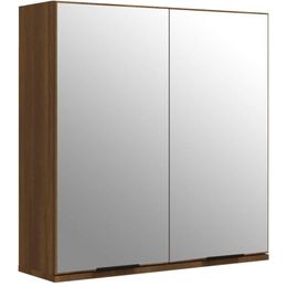 vidaXL - Bad-Spiegelschrank Braun Eichen-Optik 64x20x67 cm