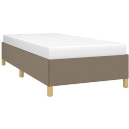 vidaXL - Bettgestell ohne Matratze Taupe 80x200 cm Stoff