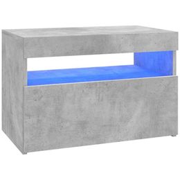 vidaXL - TV-Schrank mit LED-Leuchten Betongrau 60x35x40 cm