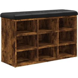 Schuhbank Räuchereiche 82x32x50 cm Holzwerkstoff vidaXL