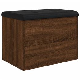 vidaXL - Sitzbank mit Stauraum Braun Eiche 62x42x45 cm Holzwerkstoff