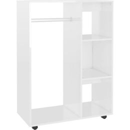 Kleiderschrank Hochglanz-Weiß 80x40x110 cm Holzwerkstoff vidaXL