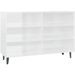 vidaXL - Sideboard Hochglanz-Weiß 103,5x35x70 cm Holzwerkstoff