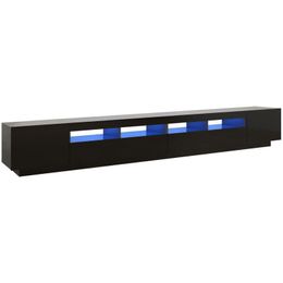 TV-Schrank mit LED-Leuchten Schwarz 300x35x40 cm vidaXL