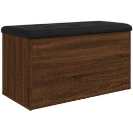 Sitzbank mit Stauraum Braun Eiche 82x42x45 cm Holzwerkstoff vidaXL