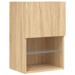 vidaXL - TV-Schrank mit LED-Leuchten Sonoma-Eiche 40,5x30x60 cm