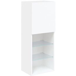 vidaXL - TV-Schrank mit LED-Leuchten Weiß 40,5x30x102 cm