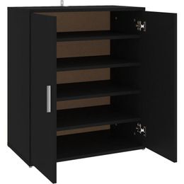 vidaXL - Schuhschrank Schwarz 60x35x70 cm Holzwerkstoff