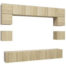 8-tlg. TV-Schrank-Set Sonoma-Eiche Holzwerkstoff vidaXL