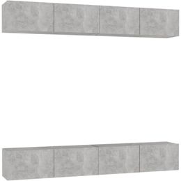 vidaXL - TV-Schränke 4 Stk. Betongrau 100x30x30 cm Holzwerkstoff