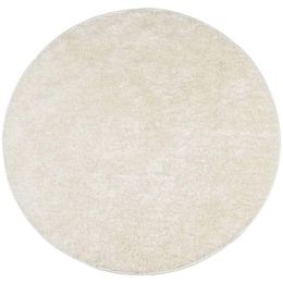 vidaXL - Teppich istan Hochflor Glänzend Creme ø 200 cm