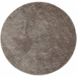 vidaXL - Teppich istan Hochflor Glänzend Grau ø 200 cm