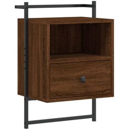 Wand-Nachttisch Braun Eiche 40x30x61 cm Holzwerkstoff vidaXL