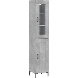 Highboard Betongrau 34,5x34x180 cm Holzwerkstoff vidaXL