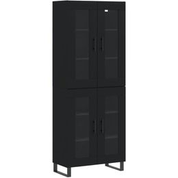 vidaXL - Highboard Schwarz 69,5x34x180 cm Holzwerkstoff