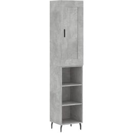 Jinlefu - Highboard Betongrau 34,5x34x180 cm Holzwerkstoff vidaXL