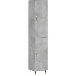 Jinlefu - Highboard Betongrau 34,5x34x180 cm Holzwerkstoff vidaXL