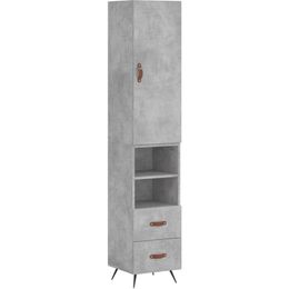 Jinlefu - Highboard Betongrau 34,5x34x180 cm Holzwerkstoff vidaXL