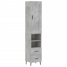 Jinlefu - Highboard Betongrau 34,5x34x180 cm Holzwerkstoff vidaXL