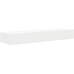 vidaXL - TV-Schränke mit LED-Leuchten 2 Stk. Weiß 60x35x15,5 cm