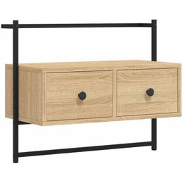 Jinlefu - TV-Wandschrank Sonoma-Eiche 60,5x30x51 cm Holzwerkstoff vidaXL