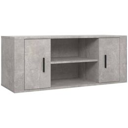 TV-Schrank Betongrau 100x35x40 cm Holzwerkstoff vidaXL