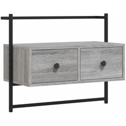 Jinlefu - TV-Wandschrank Grau Sonoma 60,5x30x51 cm Holzwerkstoff vidaXL