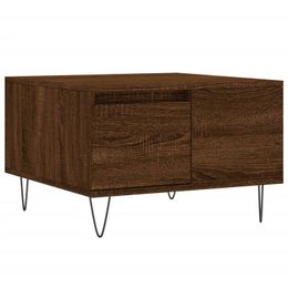 Jinlefu - Couchtisch Braun Eichen-Optik 55x55x36,5 cm Holzwerkstoff vidaXL