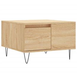 Jinlefu - Couchtisch Sonoma-Eiche 55x55x36,5 cm Holzwerkstoff vidaXL