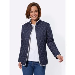 WITT Damen Steppjacke mit Kontrastpaspelierung, marine, Gr&ouml;&szlig;e 40