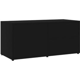 vidaXL - TV-Schrank Schwarz 80x34x36 cm Holzwerkstoff