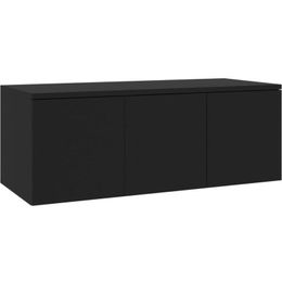 vidaXL - TV-Schrank Schwarz 80x34x30 cm Holzwerkstoff