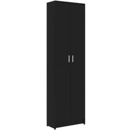 Garderobenschrank Schwarz 55x25x189 cm Holzwerkstoff vidaXL