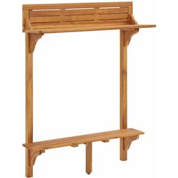 Balkon-Stehtisch 90x37x122,5 cm Massivholz Akazie vidaXL